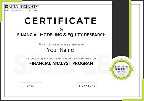 Financial Analyst Program Beta Insights™