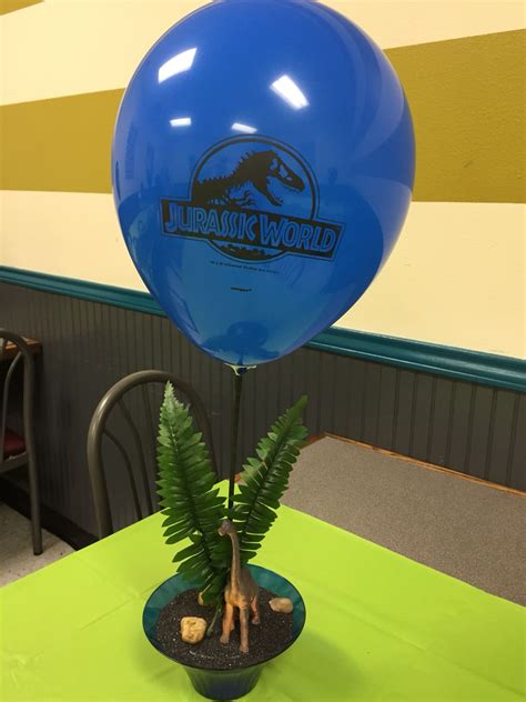 Party Center Pieces For Jurassic Park Dinosaur Themed Birthday Party