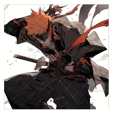Premium Ai Image Vector Illustration Of Bleach Manga Character