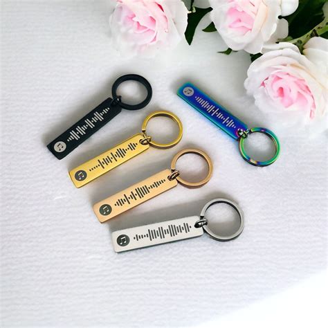 Spotify Code Keyring Personalised Keyring Custom Music Song Keyring Engraved Spotify