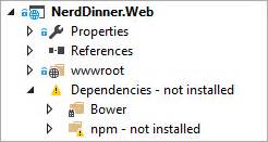 Visual Studio Fixing Dependencies Npm Not Installed From Fsevents With Node On Windows