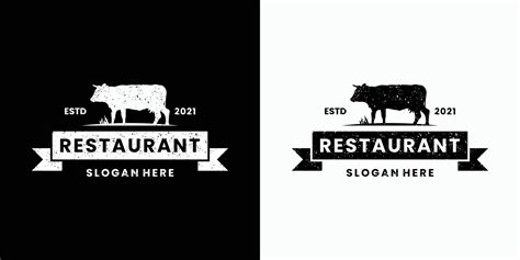 Beef Steak Logo Design For Restaurant 36160401 Vector Art At Vecteezy