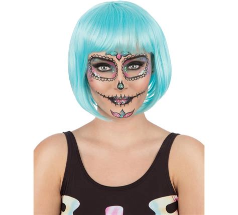 Peluca Chic Azul Corta