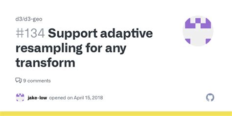 Support Adaptive Resampling For Any Transform · Issue 134 · D3d3 Geo · Github
