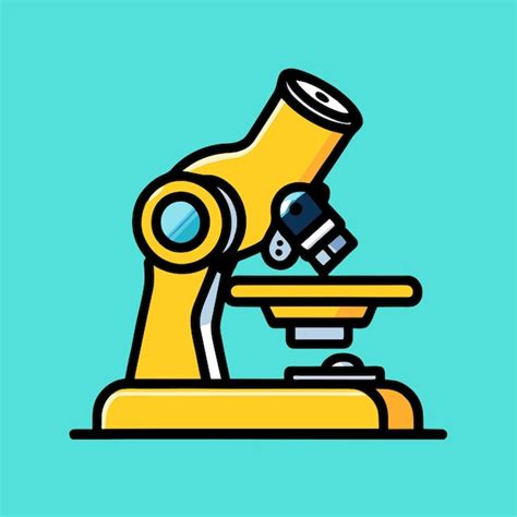 Hand Drawn Microscope Cartoon Illustration Premium Ai Generated Vector