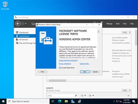 windows server 2022 admin center install server world