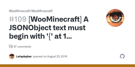 Woominecraft A Jsonobject Text Must Begin With At 1 Character 2