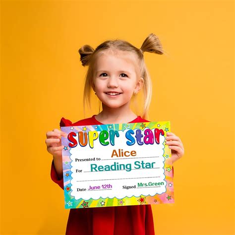 30 Certificados De Premios Super Star Para Niños Certificados De