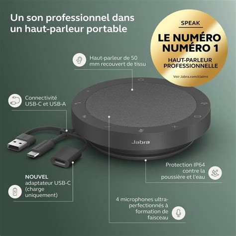 Test Enceinte Bluetooth Jabra Speak2 55 Compacte Et Performante