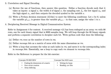 3 Correlation And Signal Decoding A Review The Use