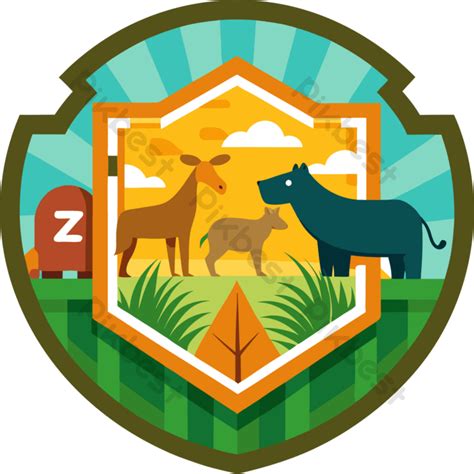 Nature Conservation Logo With Savanna Wildlife Png Images Eps Free