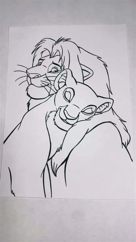 Lion King Nala Drawing Disney Lion King Simba Nala Timon Pumbaa Zazu