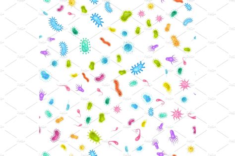 Bacteria Germ Seamless Pattern Masterbundles