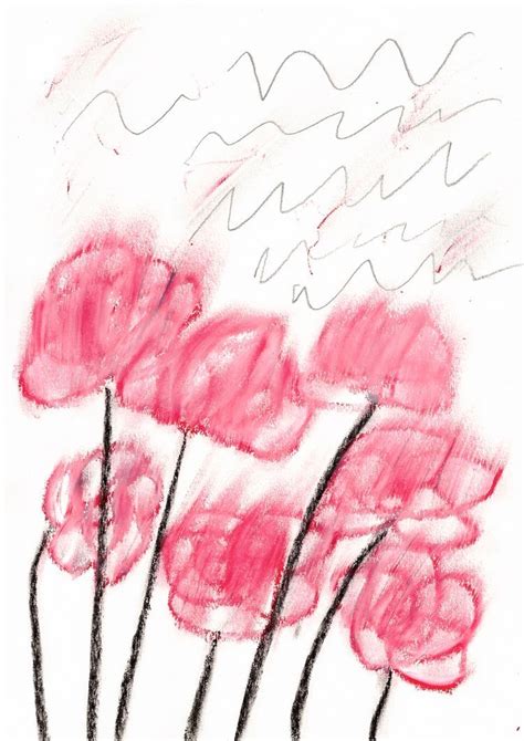 Diy Pink Flower Drawing