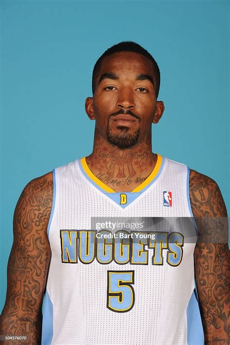 Jr Smith Of The Denver Nuggets Poses For A Photograph During Media