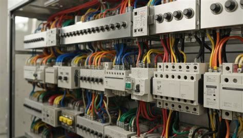 Intricate Wiring In Control Cabinet Color Coded Cables Circuit