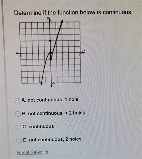 Solved Determine If The Function Below Is Continuous A Not Chegg