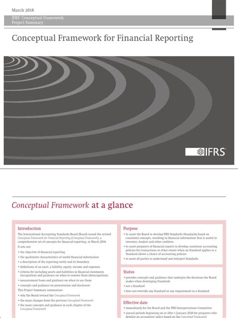 Ifrs Conceptual Framework Project Summary Pdf Pdf International