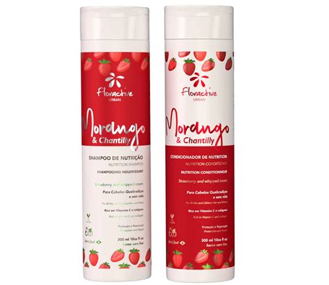 Floractive Morango Strawberry Whipped Cream Nutrition Shampoo And Condit