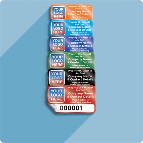 Serial Asset Labels Mini Design 1 Staymarked