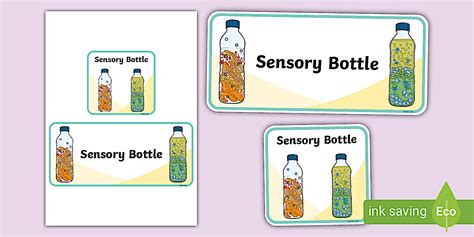 Sensory Bottle Labels