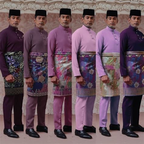 Elrah Exclusive 2025 Baju Melayu For Men Senna Edition Slim Fit Purple