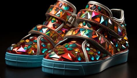Premium Photo Fashionable Shoe Collection In Vibrant Colors
