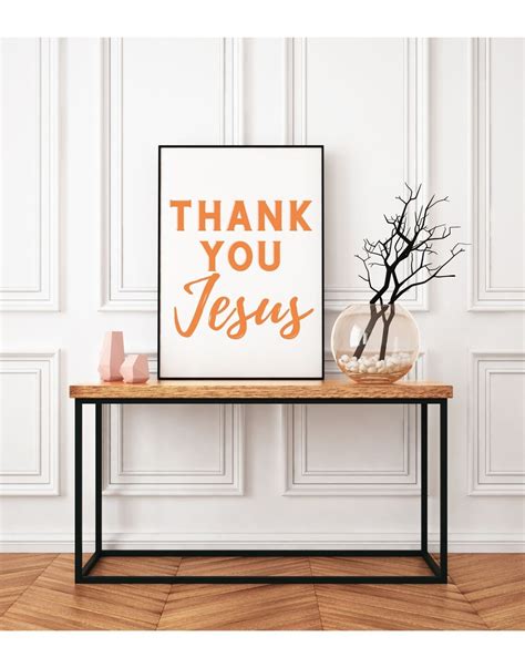 Thank You Jesus Sign Printable Print Jesus Fall Home Decor Christian