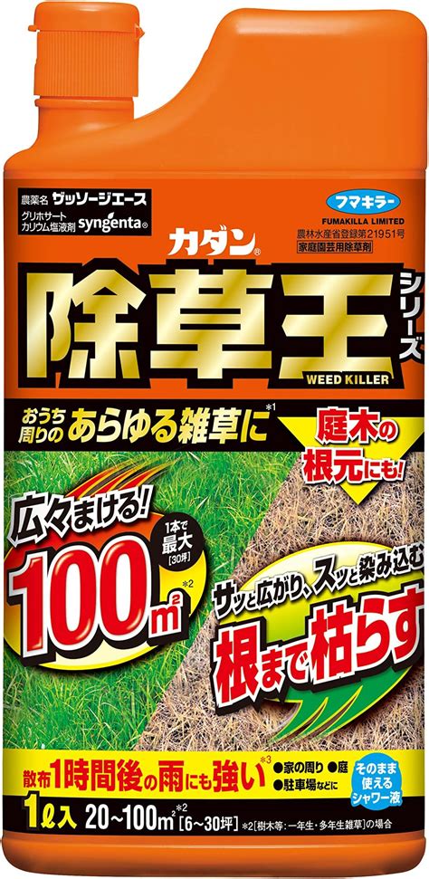 Amazon フマキラー カダン除草王シリーズ ザッソージエース 5l 除草剤 シャワータイプ 根元から枯らす 家周りにピッタリ 除草剤