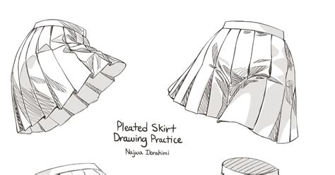 Sketch Drawing Materials Tutorial Pleated Skirt References Pixiv
