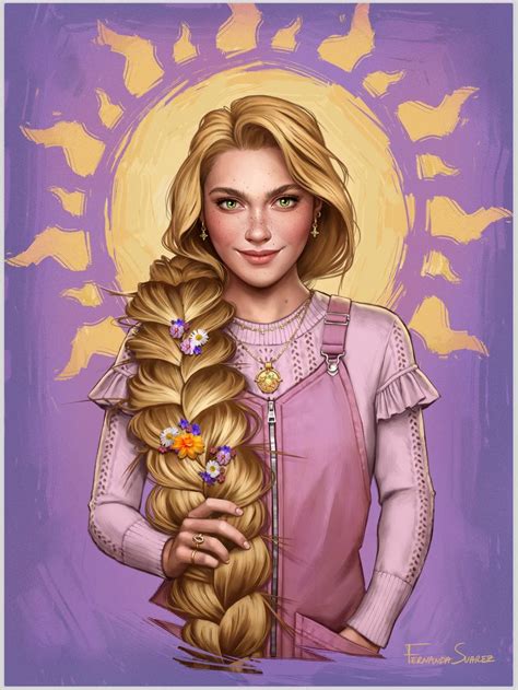 Artstation Rapunzel Fernanda Suarez Modern Disney Characters