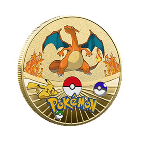 New 41 Patterns Pokemon Plated Gold Coin Set Game Commemorative Coin Pikachu Charizard Cards