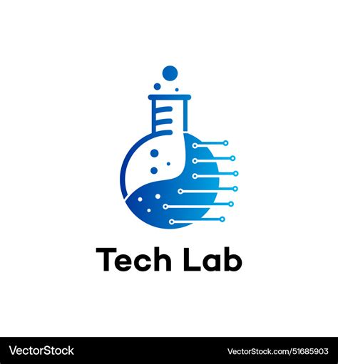 Technology Lab Logo Design Royalty Free Vector Image