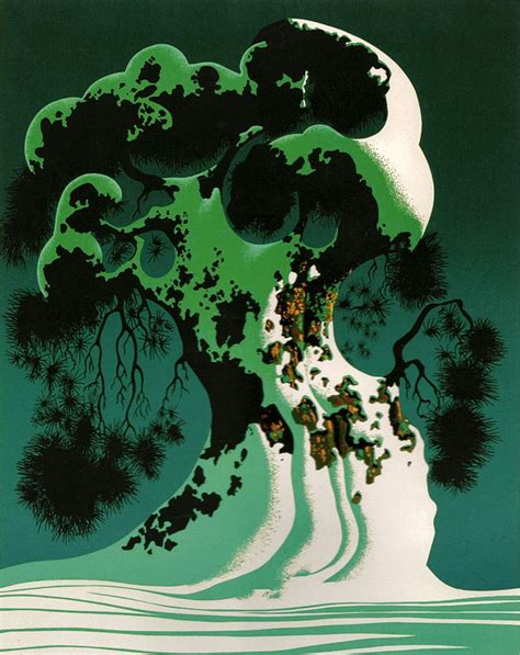 Eyvind Earle Treesnow Landscape Eyvind Earle Artist Serigraph