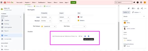 Manually Loading Checklist From Template
