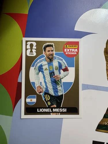 Lámina Extra Sticker Panini Messi Dorada Mundial 2026 Cuotas Sin Interés