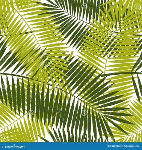 Palm Leaf Seamless Pattern Background Vector Stock Vector