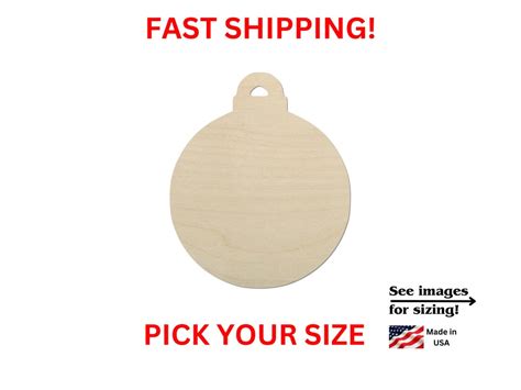 Unfinished Wooden Christmas Ornament Shape 02 Ornament Wood Cutout