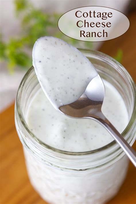 This Cottage Cheese Ranch Dressing Recipe Is Easy To Make Is High In Protei… Ranch Dressing