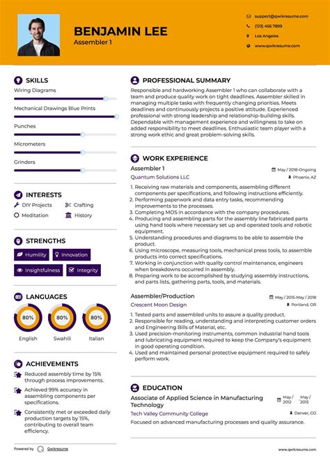 10 Assembler Resume Samples And Templates For 2025