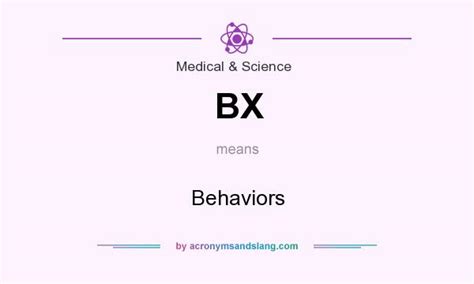 BX Behaviors In Medical Science By AcronymsAndSlang Com