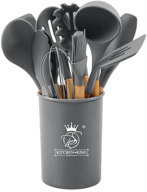 Royal Swiss® 12 Delige Keukengerei Set Siliconen And Rvs Hittebestendig Tot 210°c Bol