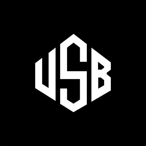 Usb Letter Logo Design With Polygon Shape Usb Polygon And Cube Shape Logo Design Usb Hexagon