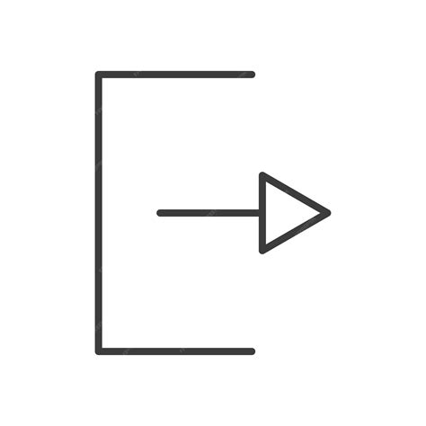 출구 아이콘 설정 출구 터 기호 출구 또는 로그아웃 버튼 표시 외부 픽토그램 프리미엄 벡터