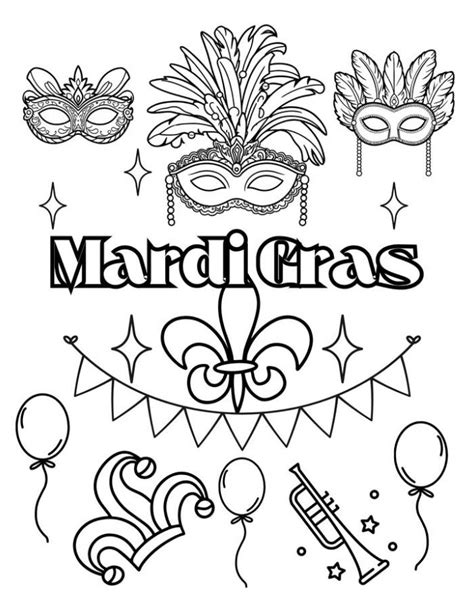 Beautiful Mardi Gras Mask Printable Coloring Pages Sketch Coloring Page
