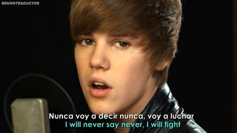 Justin Bieber Never Say Never Ft Jaden Smith Lyrics Español