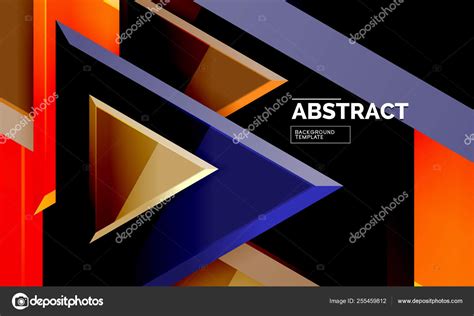Flying Triangles Compostion Geometric Background Stock Vector By ©akomov 255459812