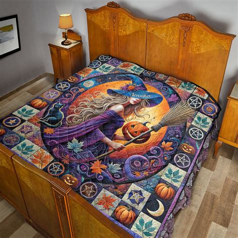 Beautiful Witch Personalized Witch Quilt
