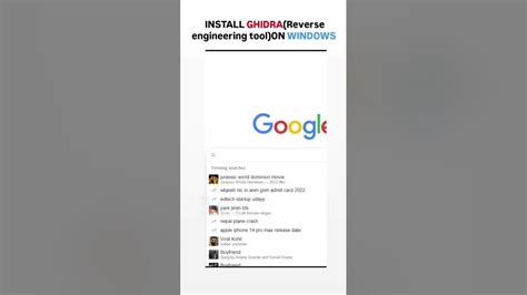 Ghidra Reverse Engeneering Tool On Windowsethicalhacking