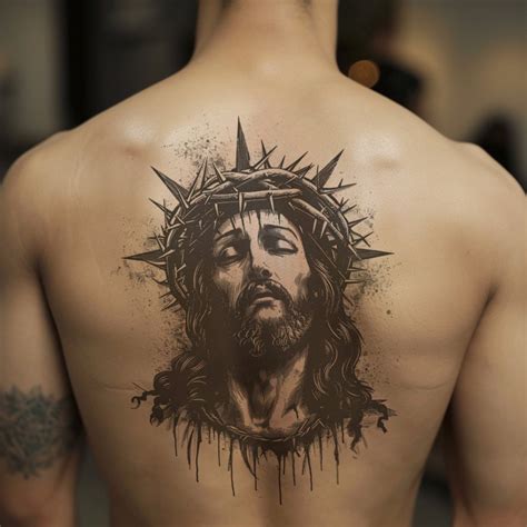 Jesus Neck Tattoo